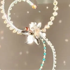 Accents | Crystal Glass Flower Swirl Suncatcher | Poshmark